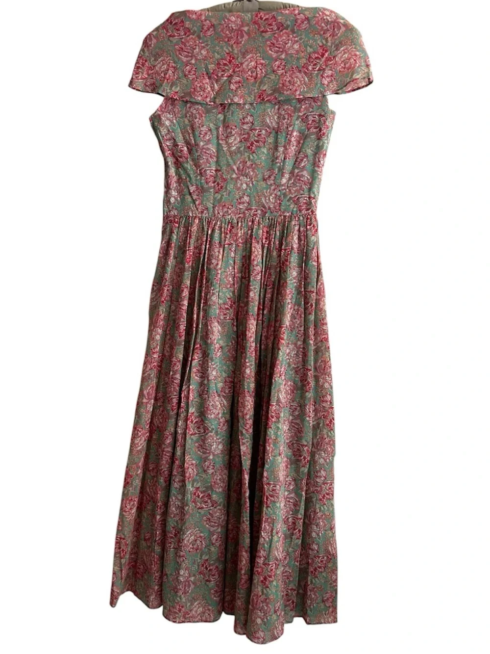 Laura Ashley | Dresses | Vintage Laura Ashley Pink Floral Midi Dress ...